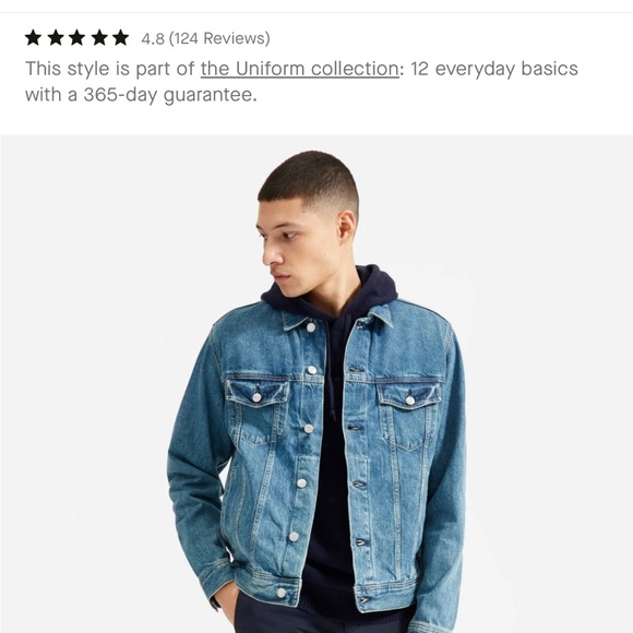 Everlane | Jackets & Coats | Everlane Mens Blue Denim Jacket | Poshmark